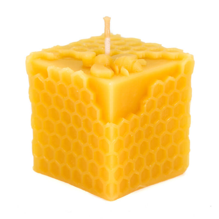 Beewax Candle – Honeycomb & Bee Cube Small - Honey Land®